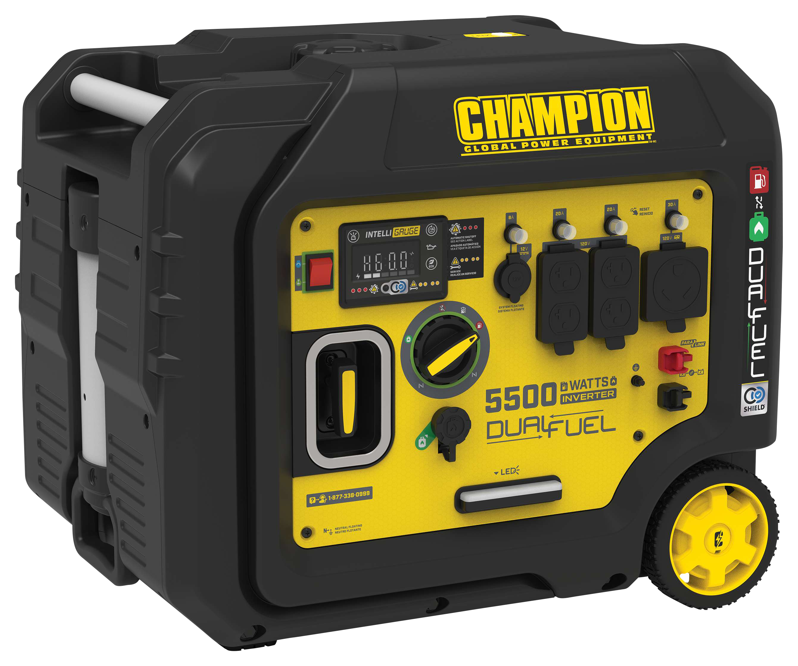 Champion Power Equipment 5500W Electric-Start Dual-Fuel Portable ...